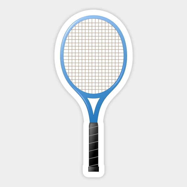 Blue tennis racket - Tennis Racket - Sticker | TeePublic
